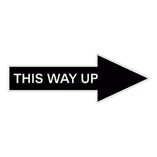 Pil - THIS WAY UP 001 - Sticker | Sikkerhed