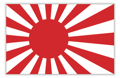 Flag - Rising Sun Japan - Sticker | Blandede Stickers
