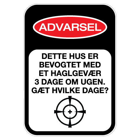 Advarsel - Fun 002 - Sticker | Alarmskilte