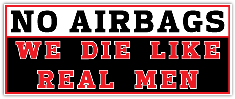 No Airbags | Bumper Stickers