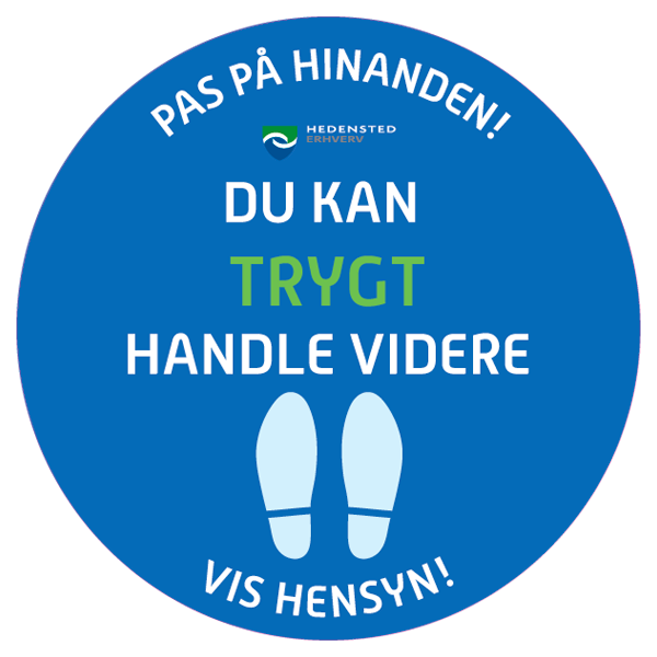 Hedensted Erhverv - Vis hensyn Ø50 cm | Corona-virus stickers ...