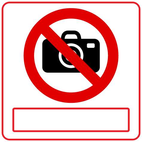 Fotografering forbudt 001 | Forbudsskilte