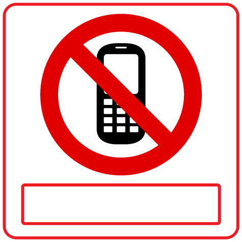 Mobiltelefon forbudt 001 | Forbudsskilte